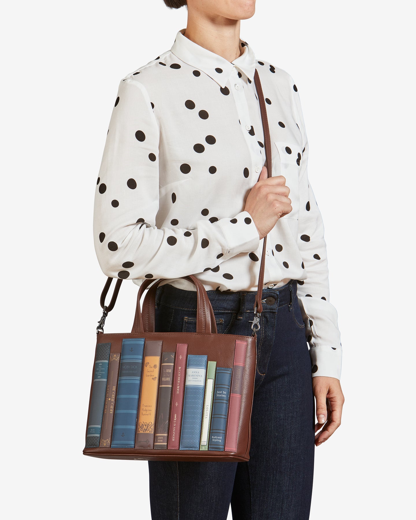 Bookworm Library Books Leather Bags & Handbags by Yoshi