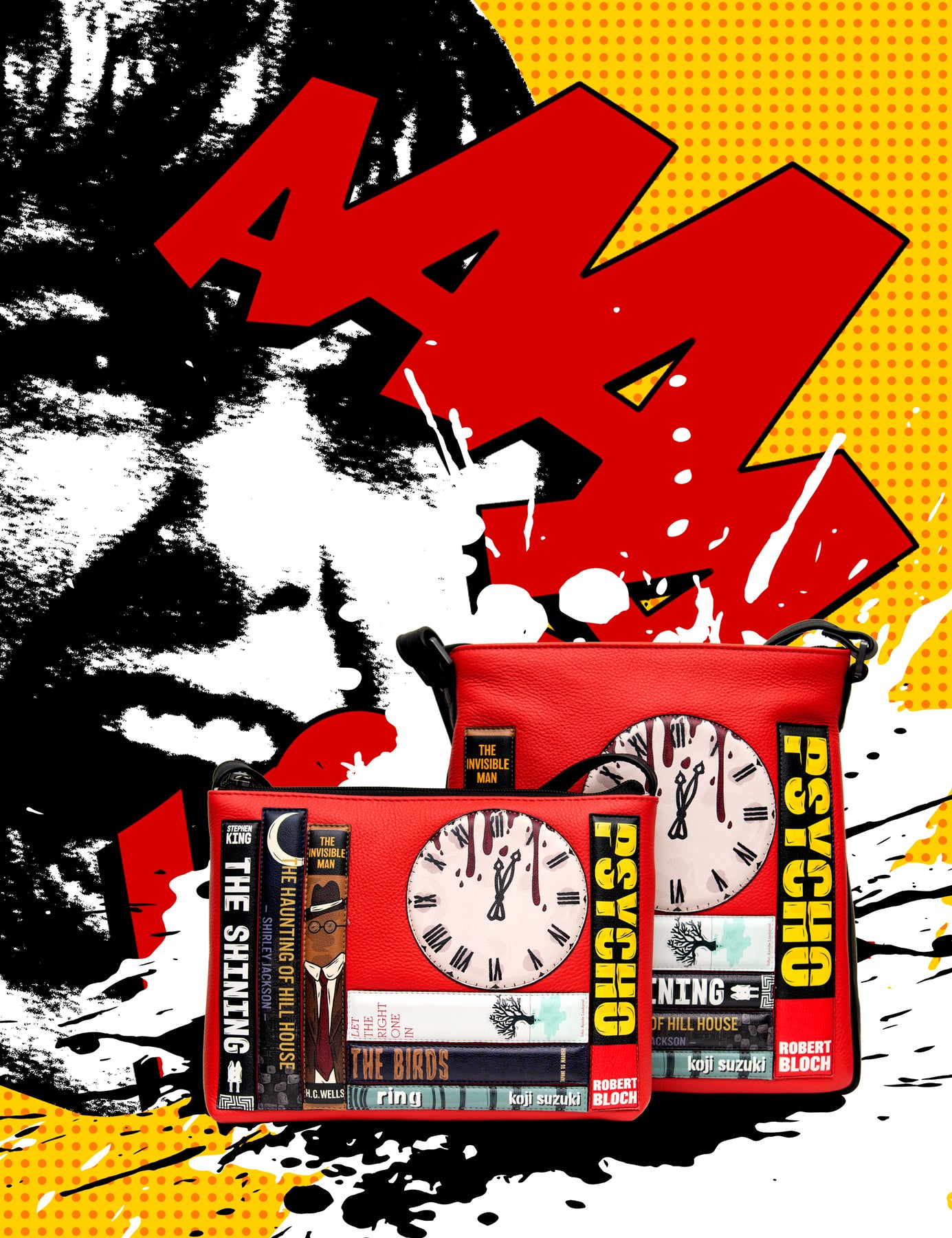 Horror Bookworm Leather Bags, Purses, Handbags, Wallets by Yoshi Goods