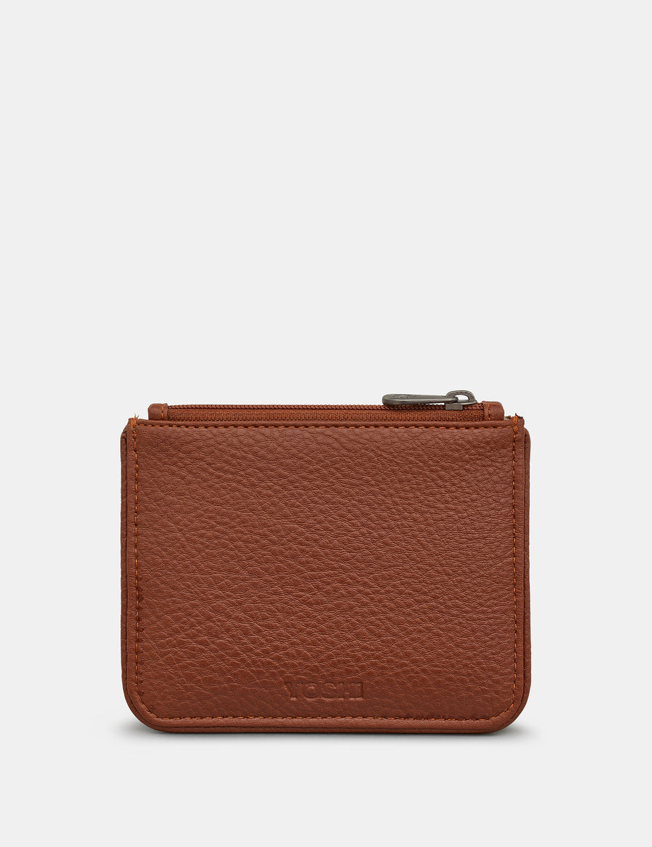 Bookworm Brown Vegan Leather Zip Top Leather Purse For Women By Yoshi
